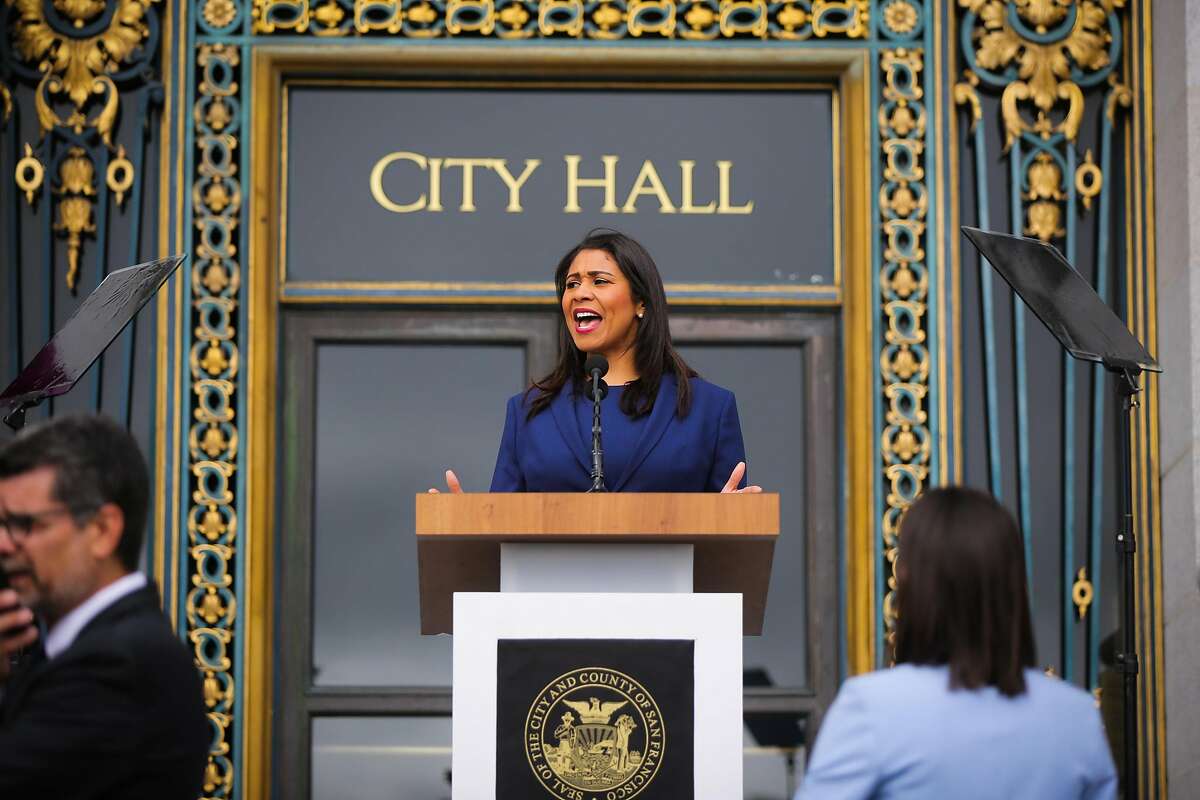 Big crowd at SF Civic Center sees London Breed sworn in as new mayor