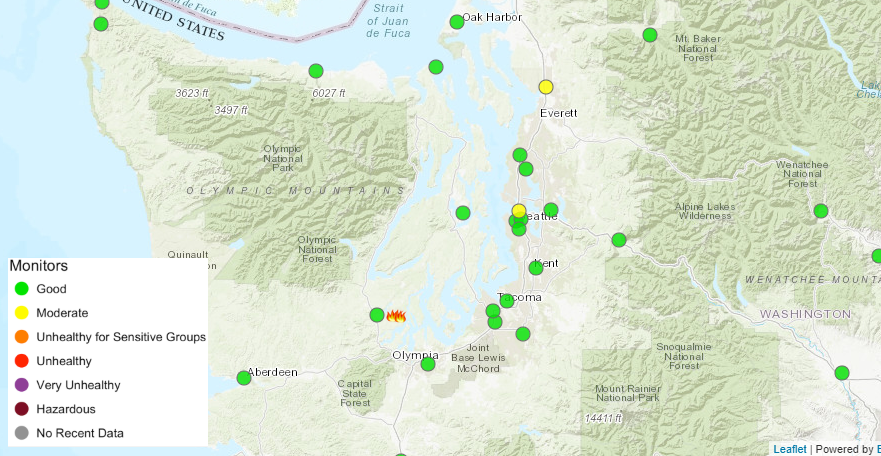 Where's the fire? If you smelled smoke in Seattle, Tacoma, it's from ...