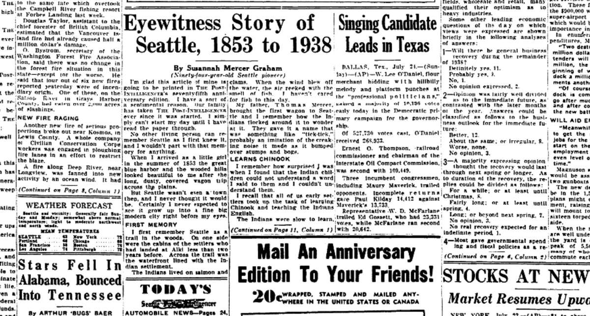 Eyewitness to Seattle history: Republishing the 1938 account from the ...