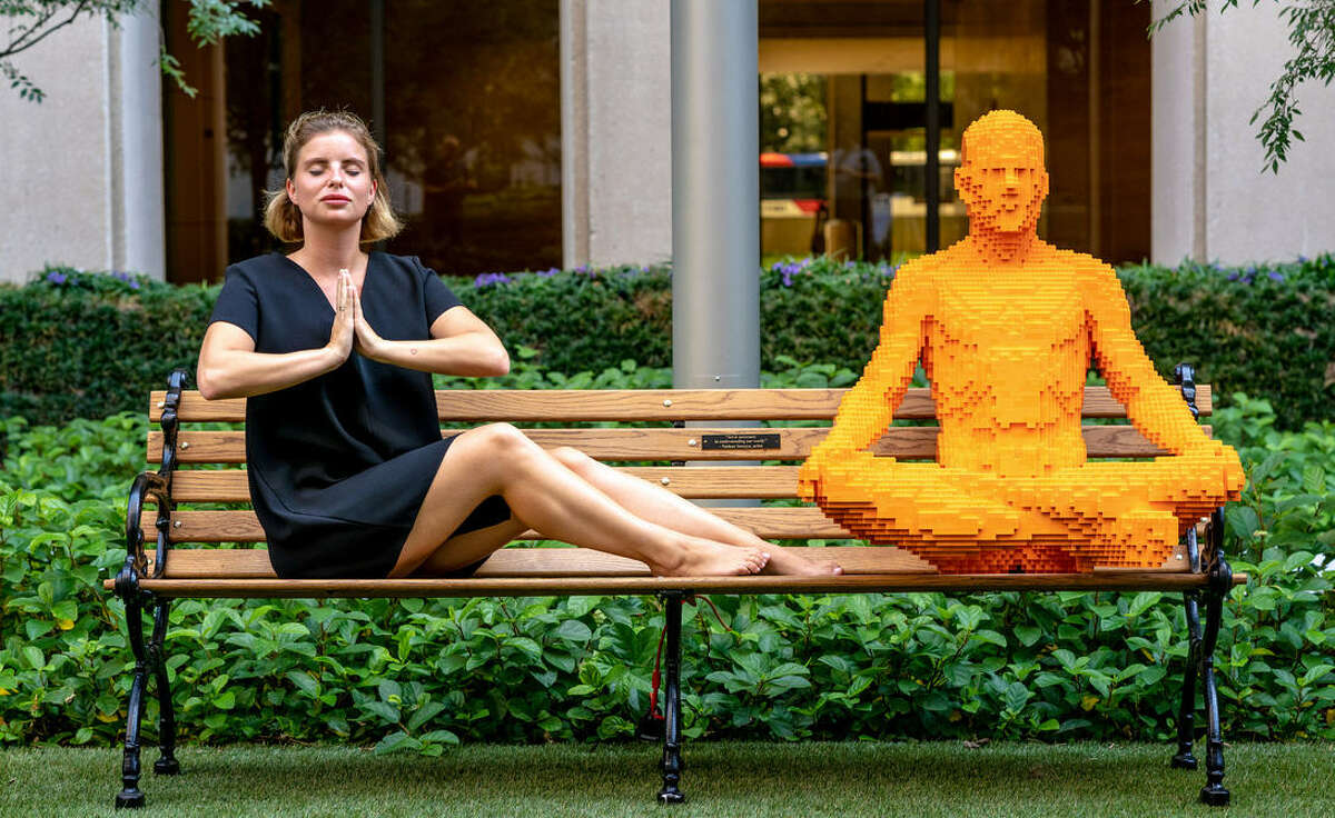 LEGO people are taking over downtown Houston park benches