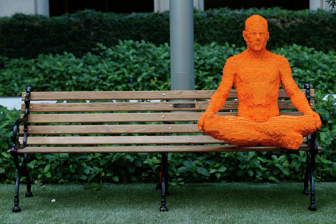 LEGO people are taking over downtown Houston park benches