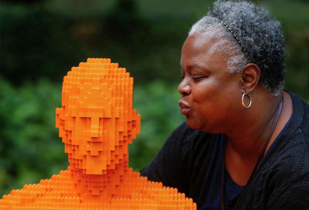 LEGO people are taking over downtown Houston park benches