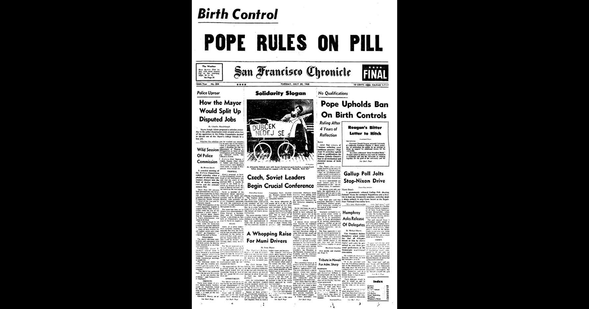 Chronicle Covers: When the pope ruled on the pill