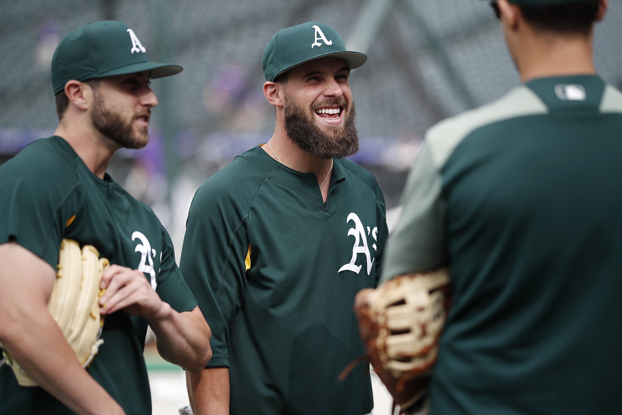 Nick Martini in center field for first time, leading off for A’s at ...