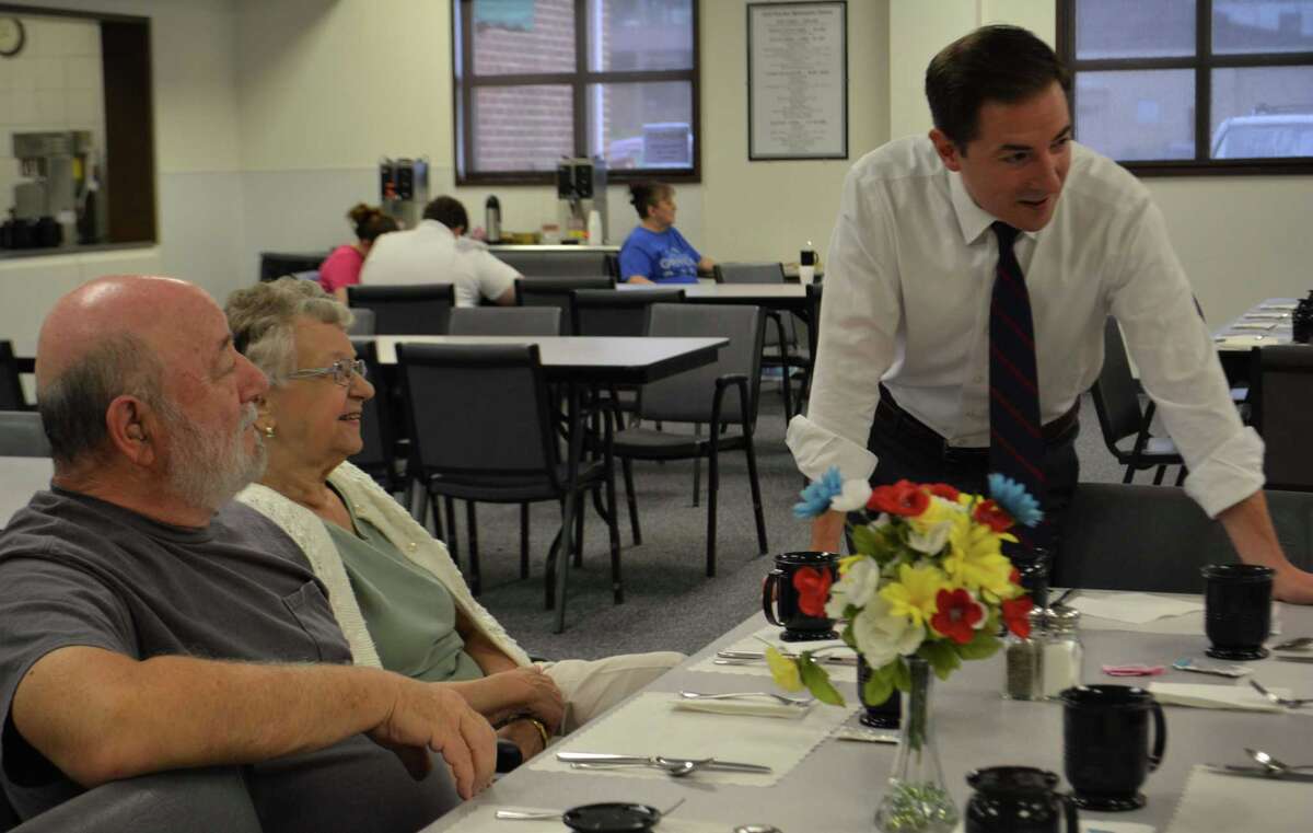 Attorney general candidate Chris Mattei stumps at Torrington senior center