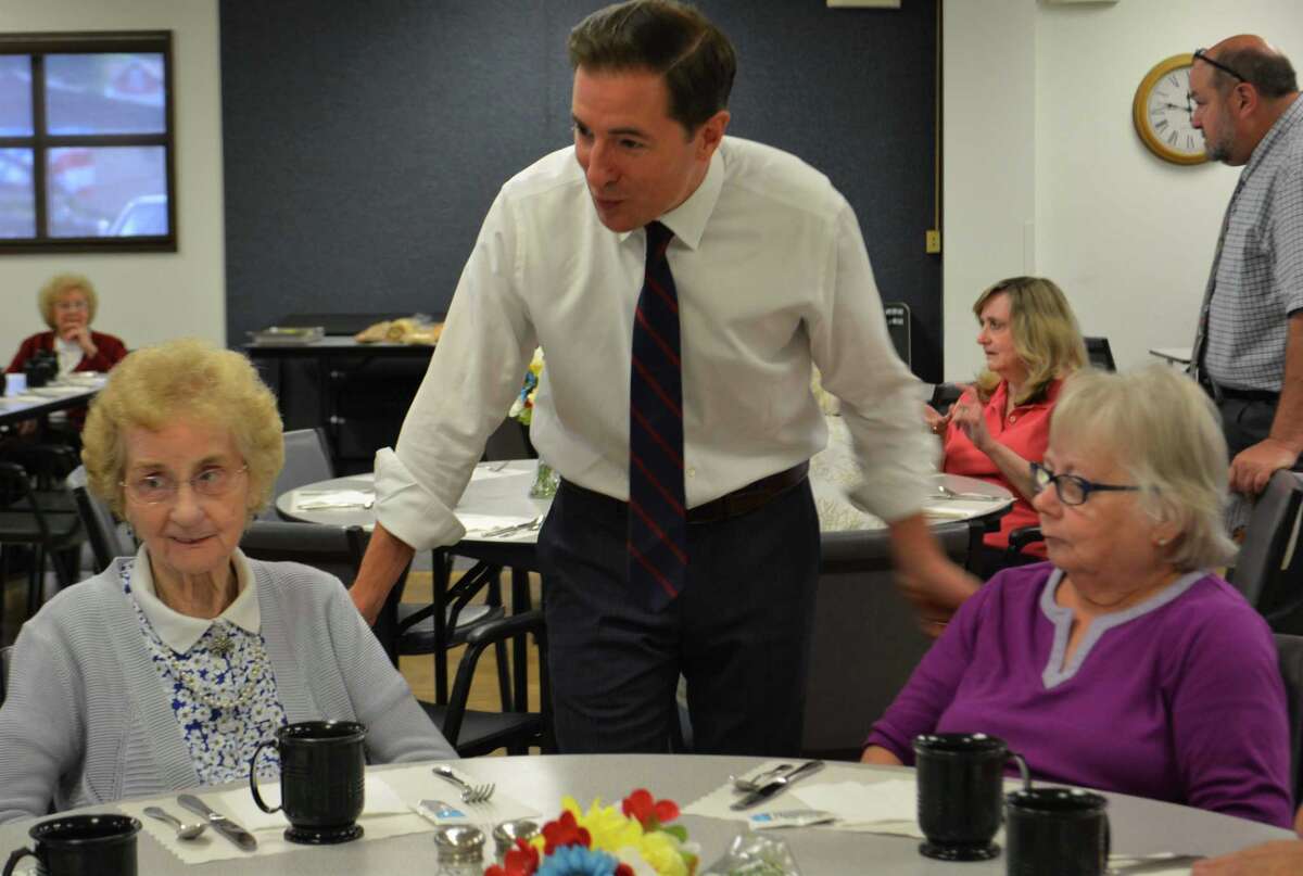 Attorney general candidate Chris Mattei stumps at Torrington senior center