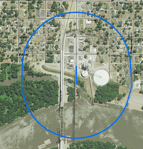Portion of Meredosia bridge being imploded