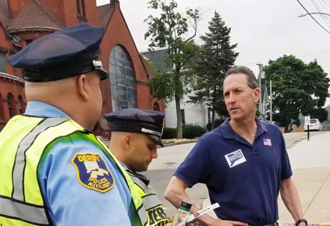 Paul Doyle ad shows him as crime stopper