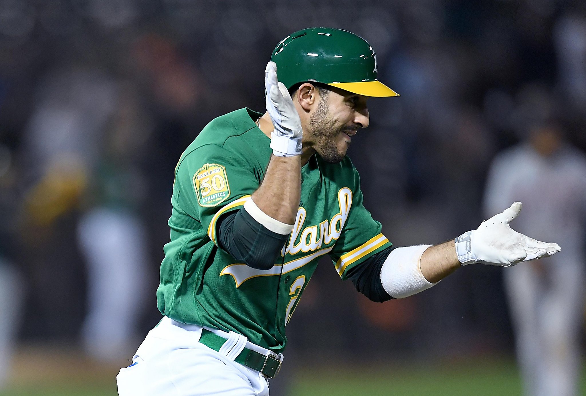 Ramon Laureano’s first big-league hit gives A’s win in 13th