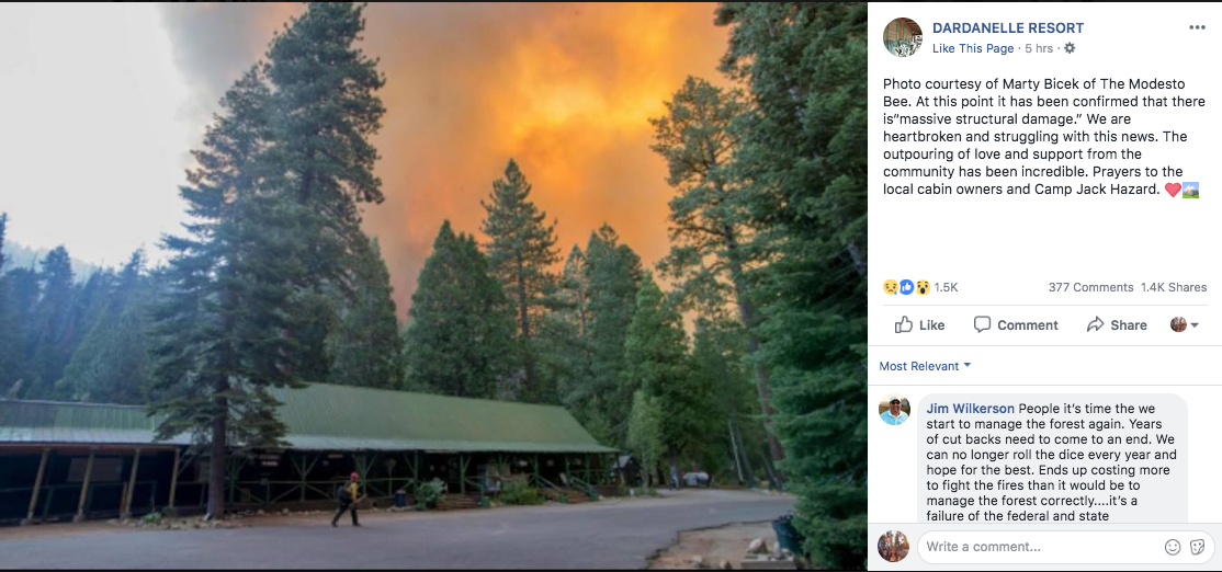 Historic California resort burns in raging Donnell Fire north of Yosemite