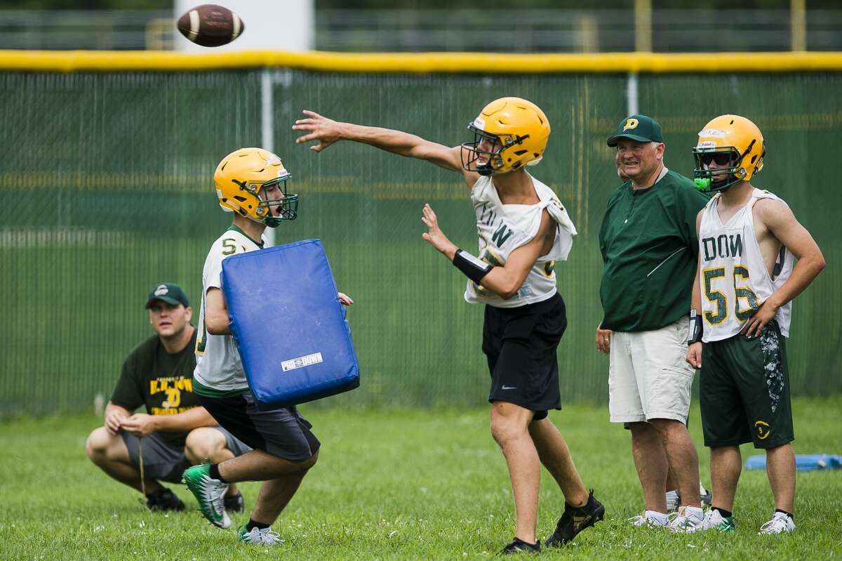 Dow High's first football practice of the season - Aug. 6, 2018