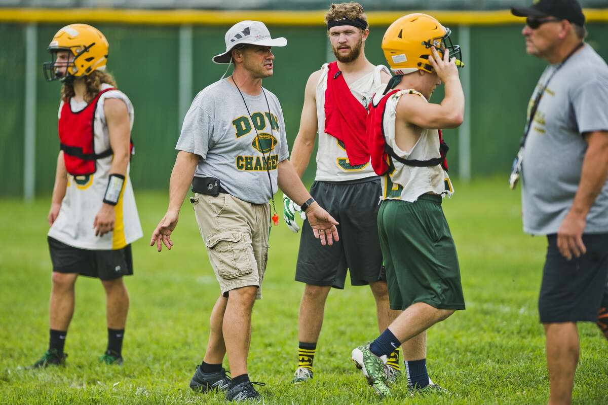 Dow High's first football practice of the season - Aug. 6, 2018