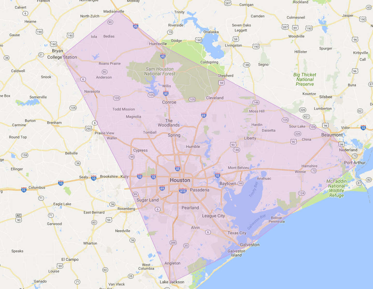 Where does 'Houston' begin and end?