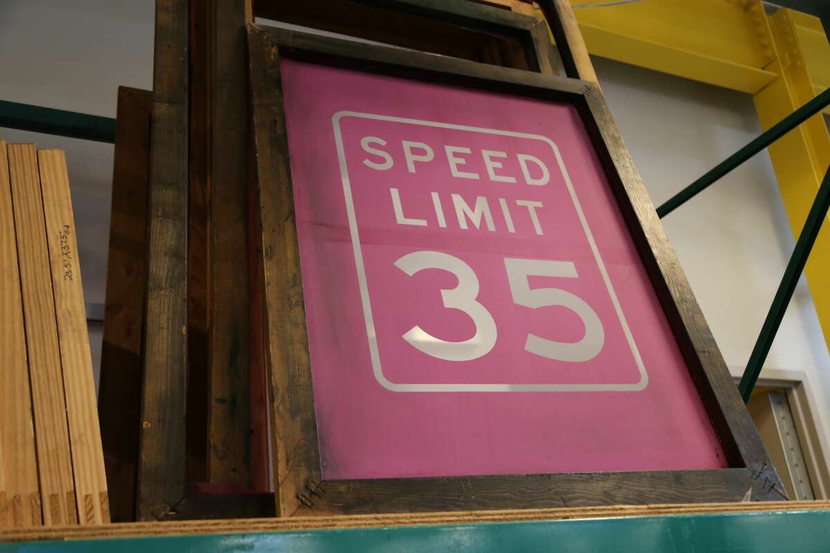 Inside the City of Houston's street sign making shop