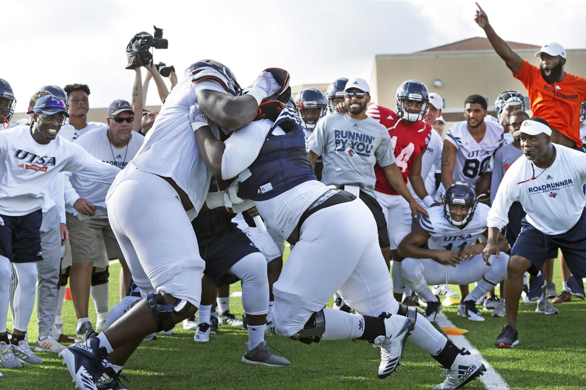 ‘The Birdcage’ returns, provides spark in week two of UTSA football camp