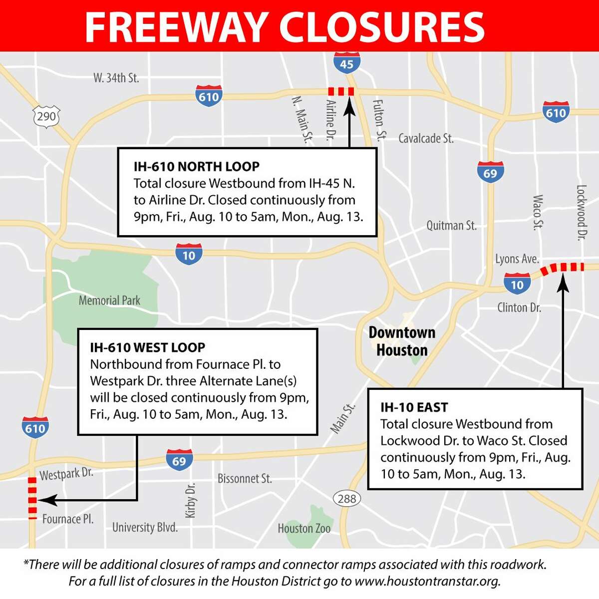 Freeways, Metro lines to avoid this weekend