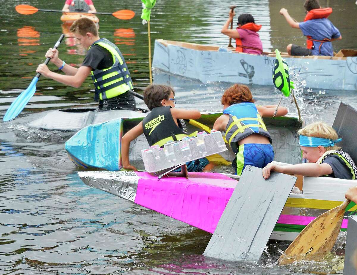 Photos: Cardboard boat race