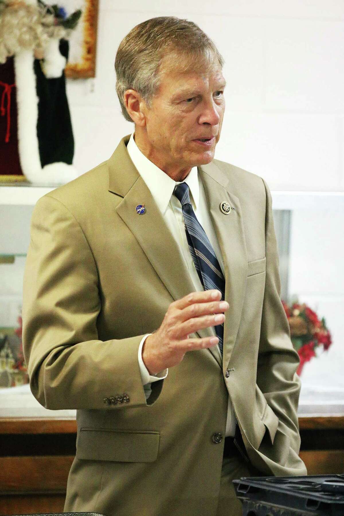 Republican congressman Dr. Brian Babin on campaign trail in Liberty County