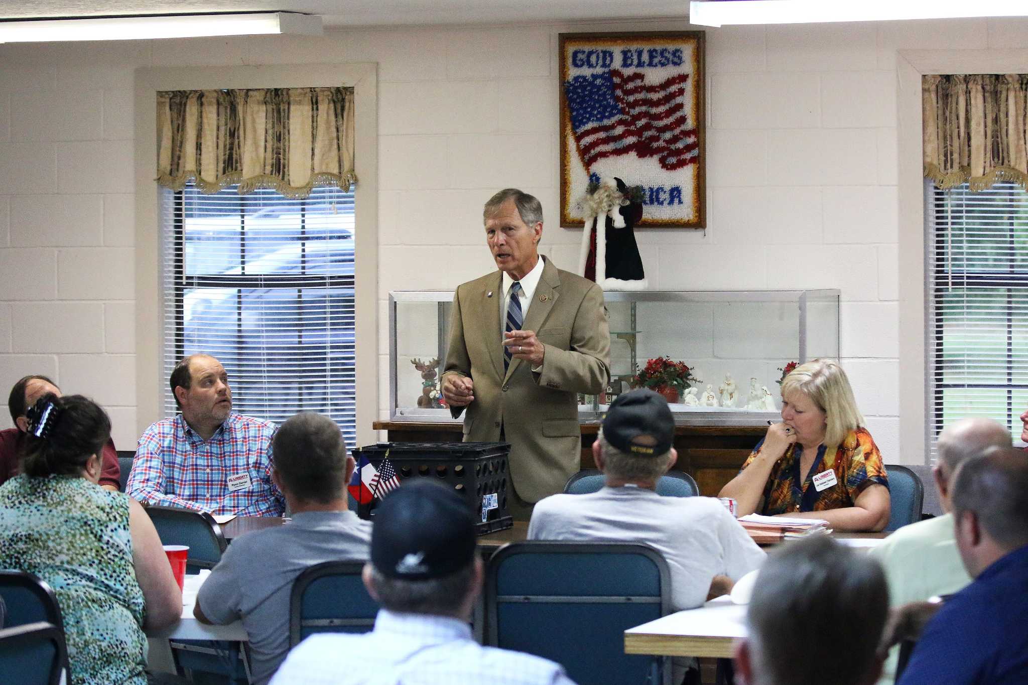 Republican congressman Dr. Brian Babin on campaign trail in Liberty County
