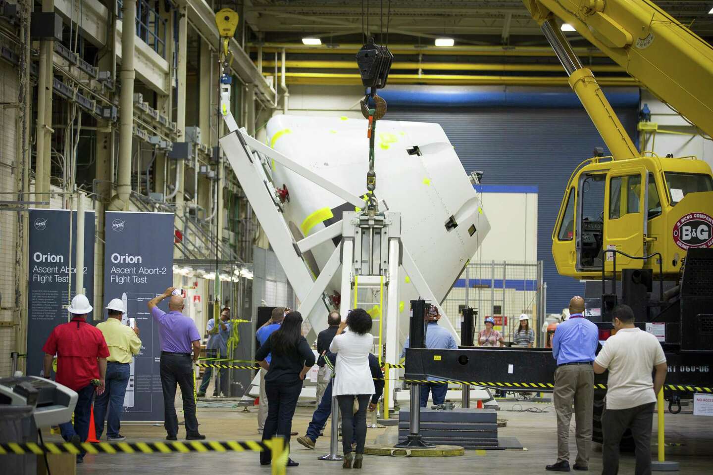 NASA’s Orion spacecraft test module passes weight test, headed to Ohio ...