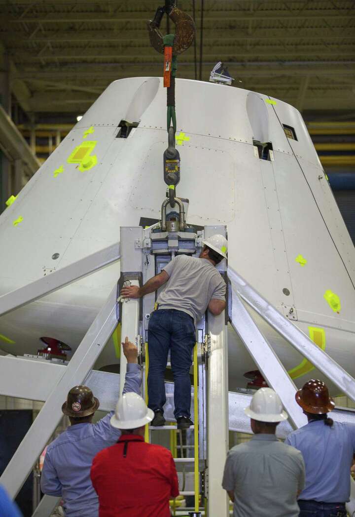 NASA’s Orion spacecraft test module passes weight test, headed to Ohio ...