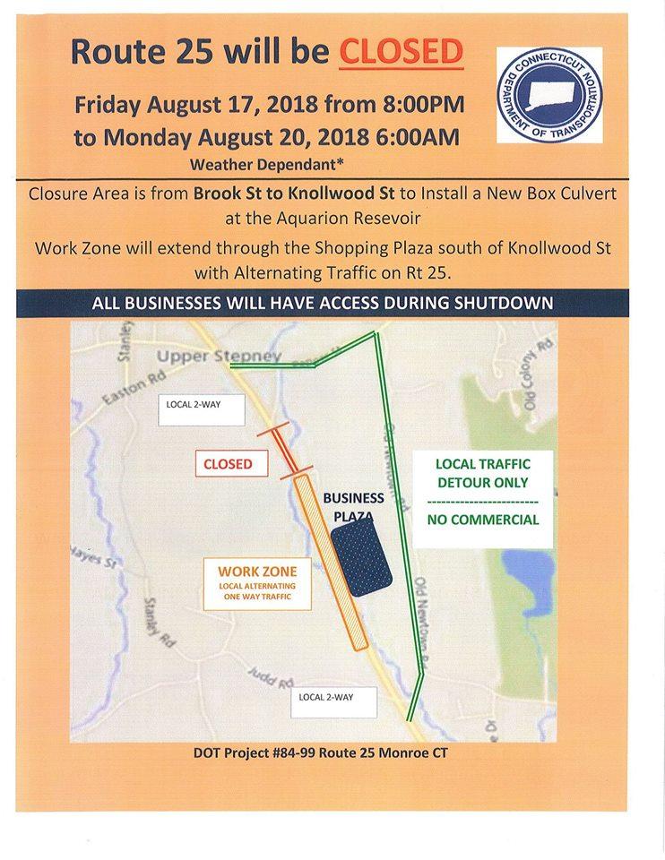 Route 25 closure postponed again