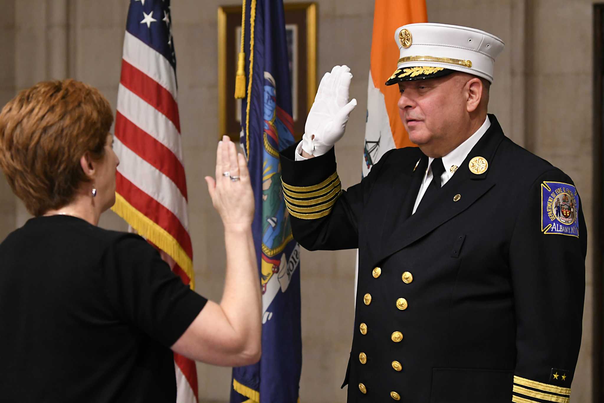 Joseph Gregory sworn in as Albany fire chief