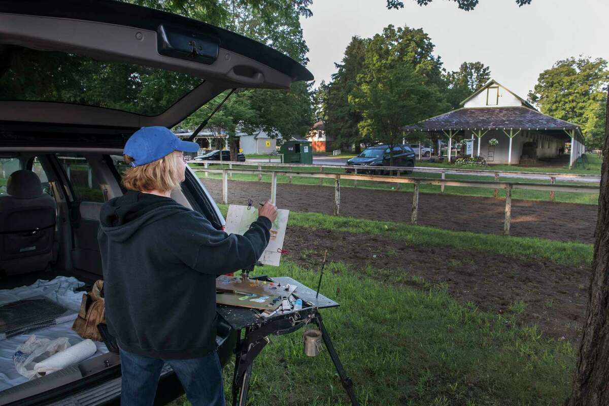 Photos: Saratoga Race Course on a rare rain-free day