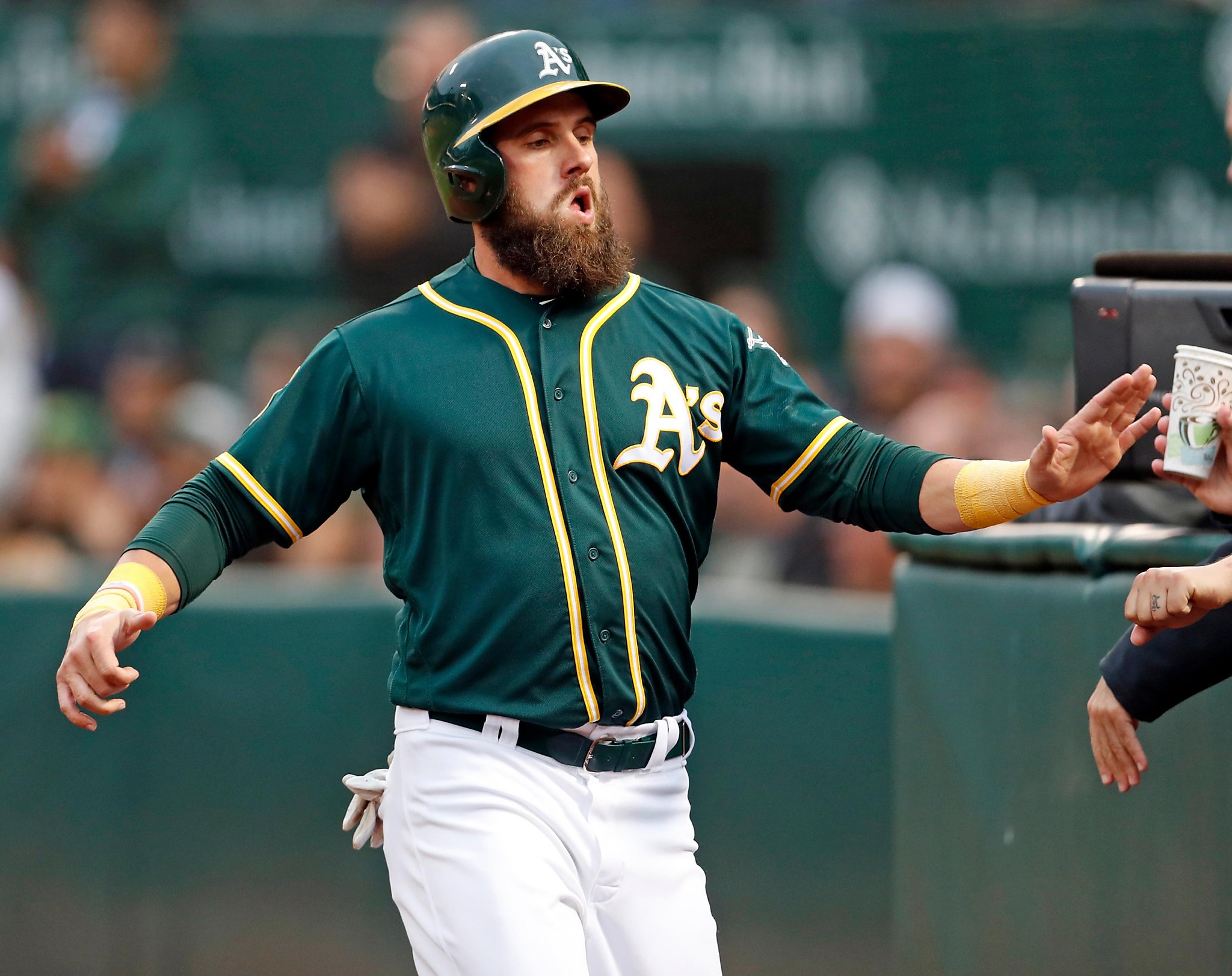 A’s ride Brett Anderson’s arm, Khris Davis’ bat to another win