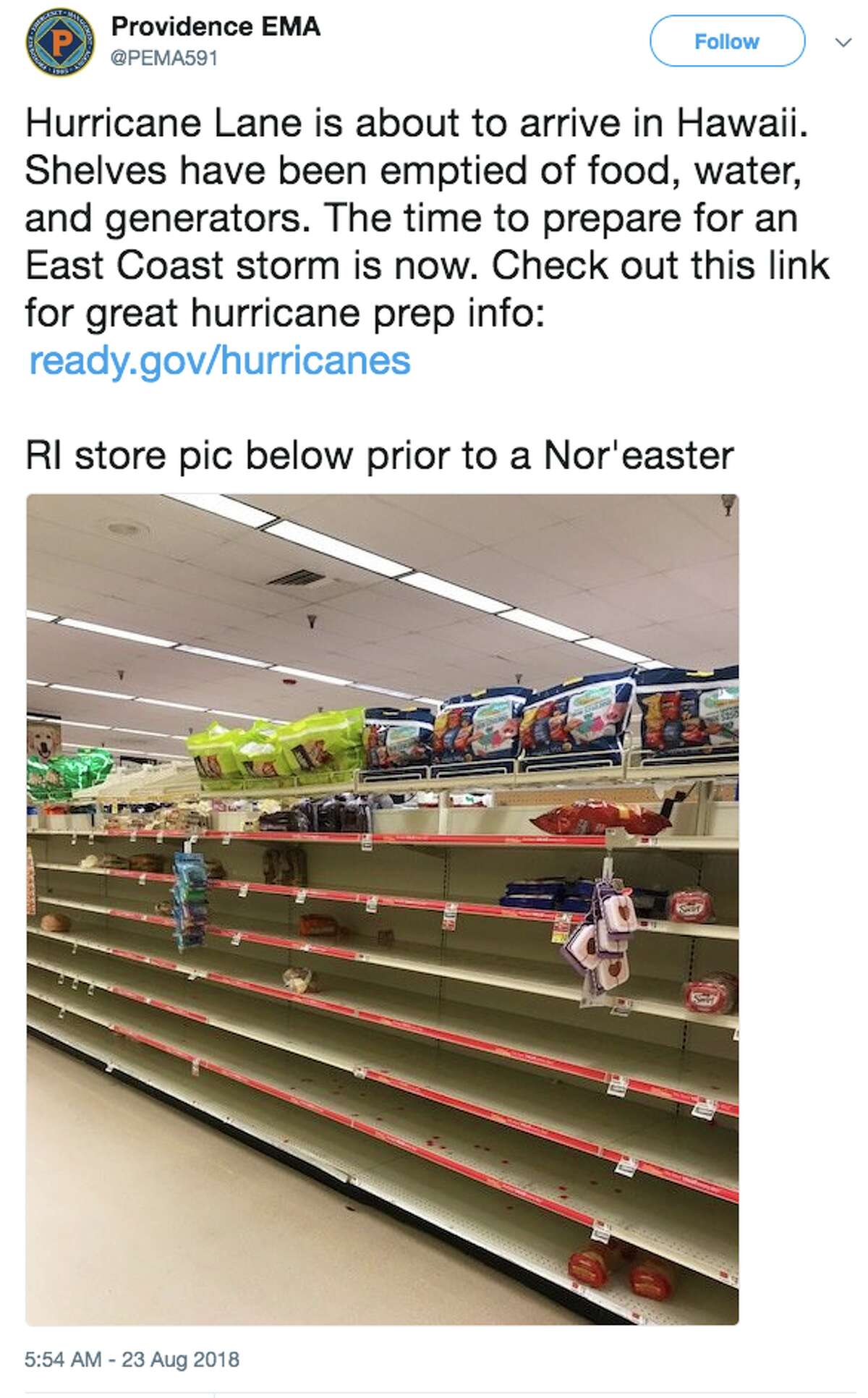 Hawaii residents post images of grocery store shelves stripped bare as ...