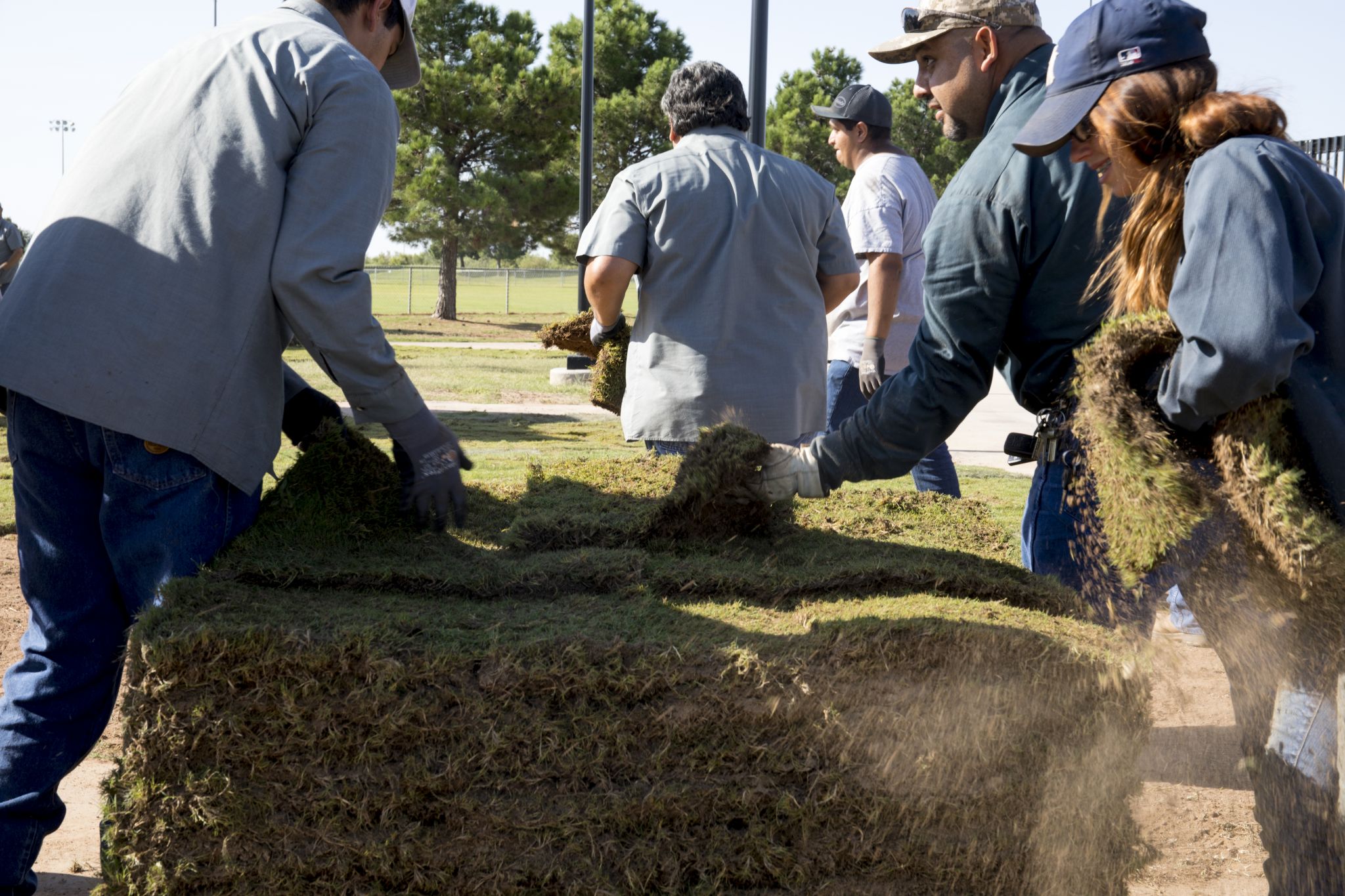 The turf is green at UTPB Park