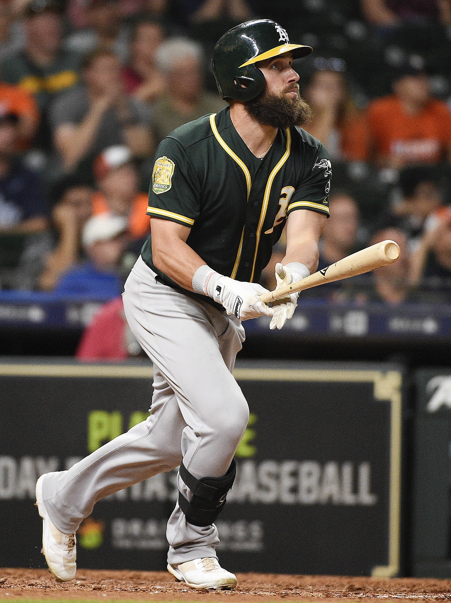 Slumping Nick Martini delivers in ninth to help A’s beat Astros