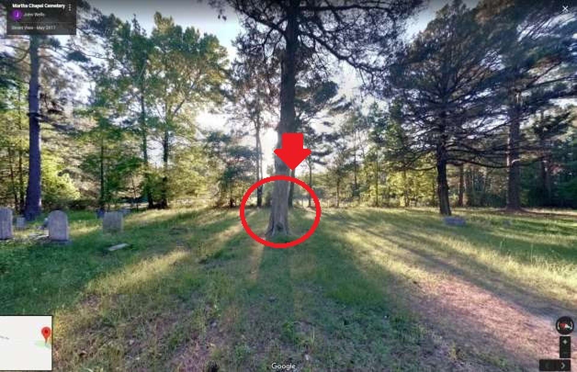 Creepy figure spotted in Google Maps Street View of Texas cemetery