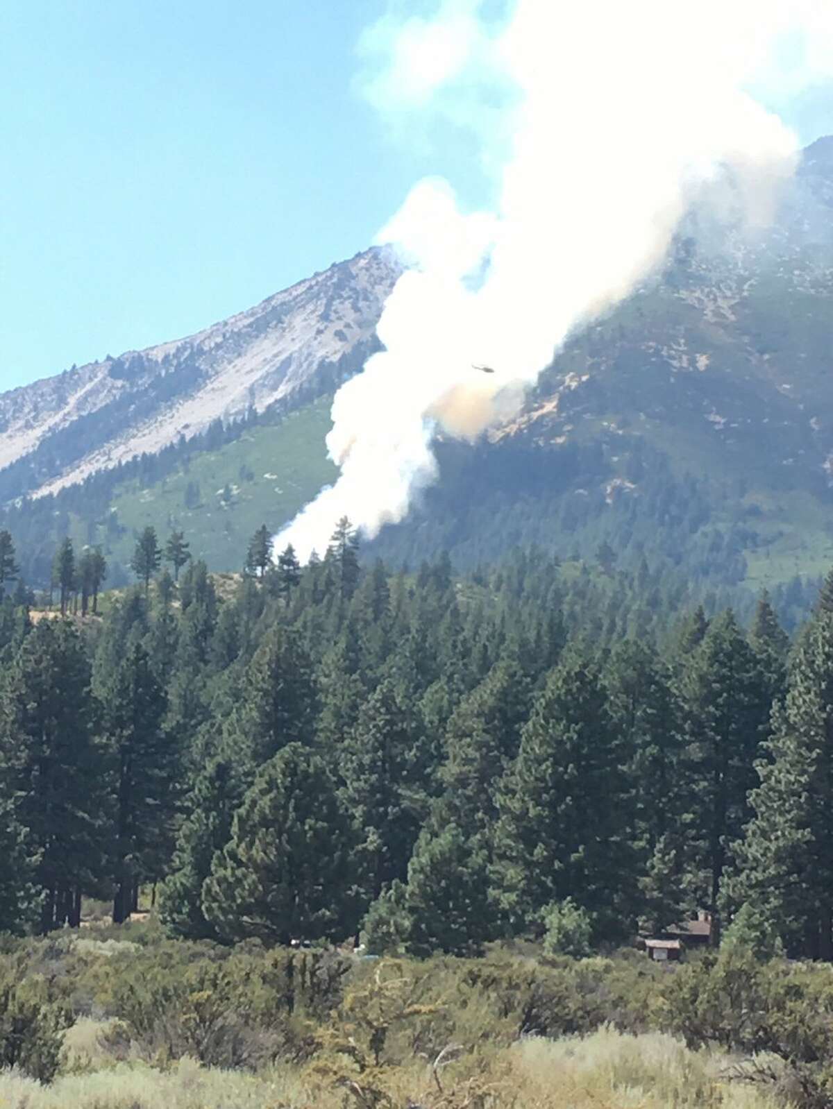 Fire burning near Mount Rose ski resort after plane crash outside Reno