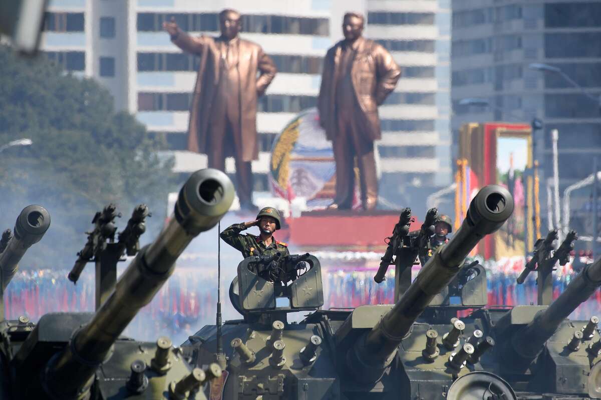 North Korea sets measured tone for military parade