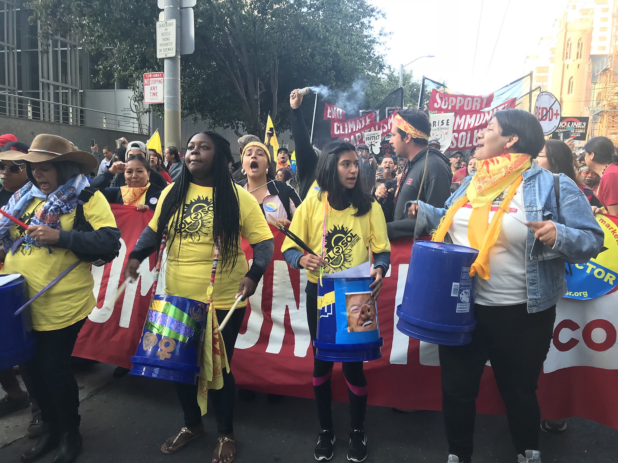 Protesters fills streets near SF climate summit, object to ‘market ...