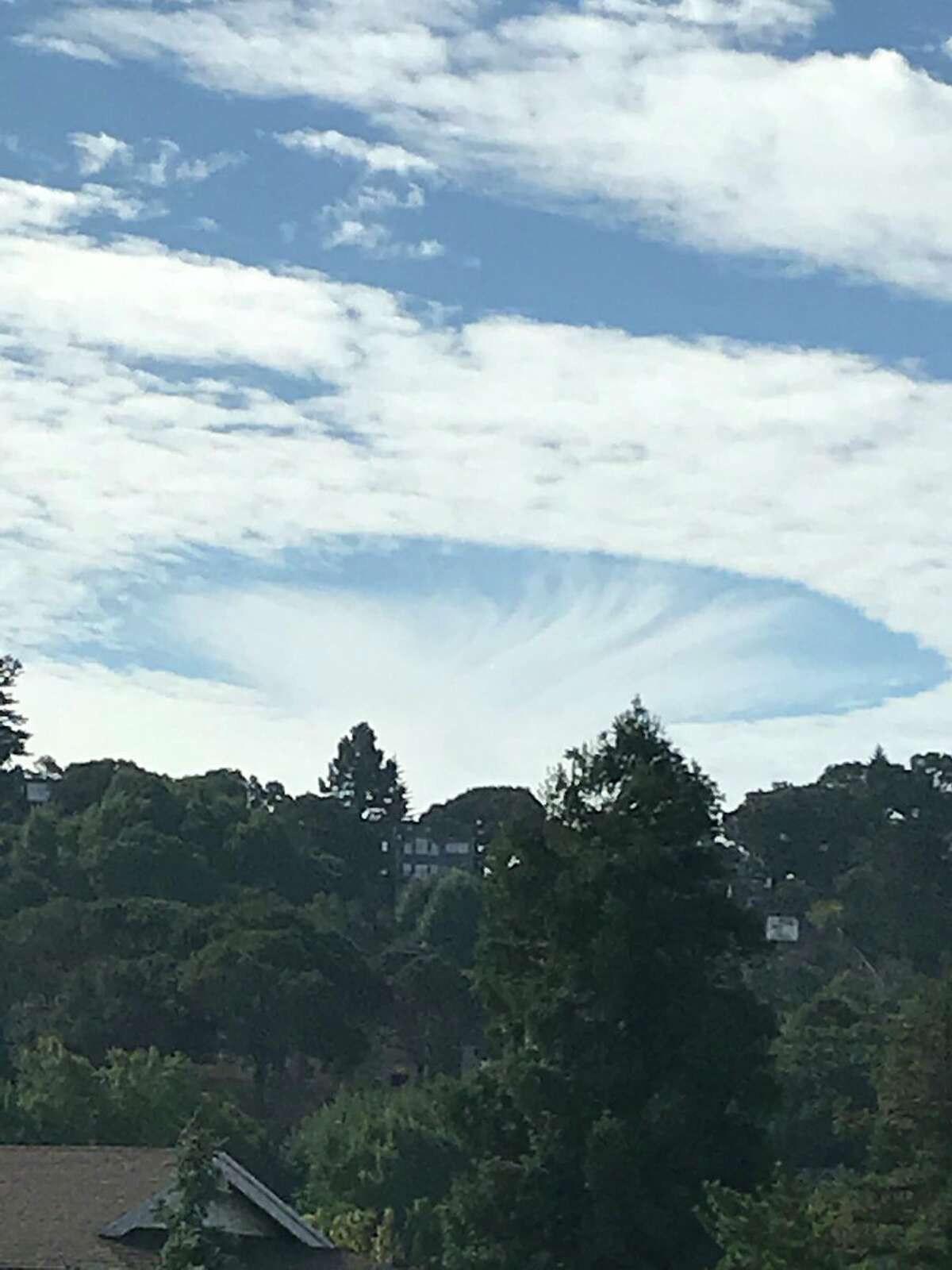 Amazing 'hole punch' phenomenon spotted in clouds over Bay Area