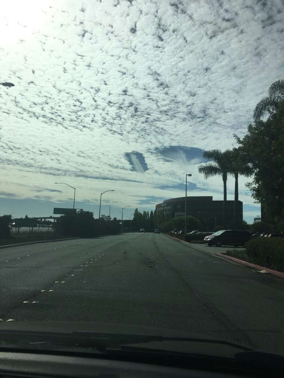 Amazing 'hole punch' phenomenon spotted in clouds over Bay Area