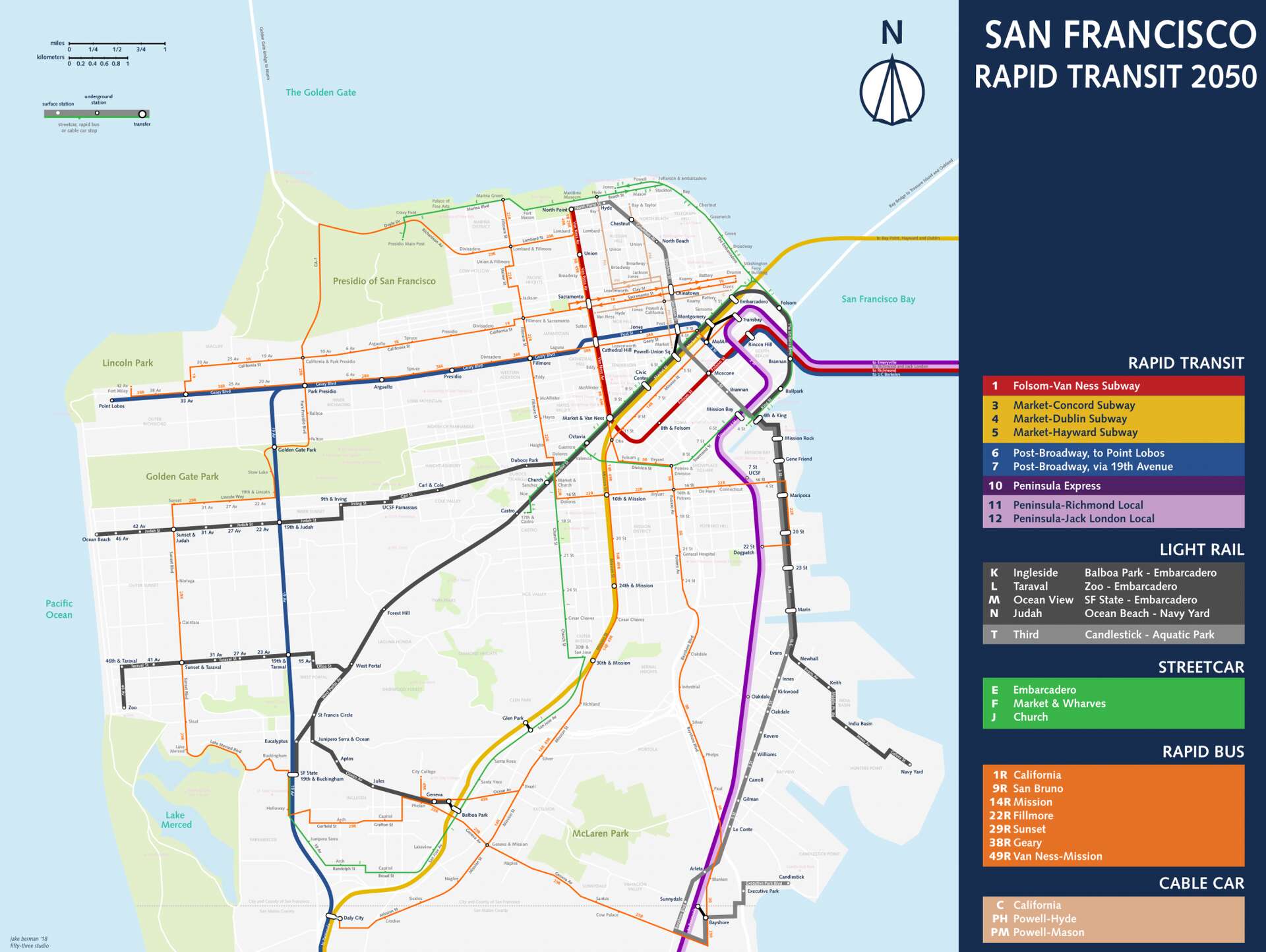 Imaginative maps show what Bay Area transit could look like in 2050