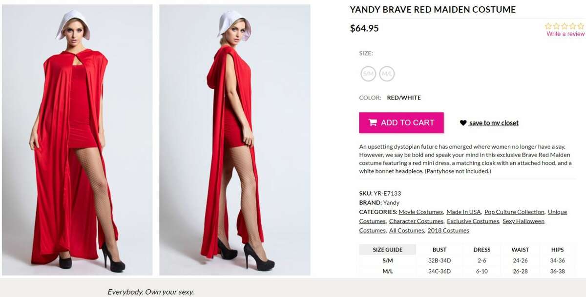 Yandy pulls ‘sexy’ 'Handmaid’s Tale' costume after backlash