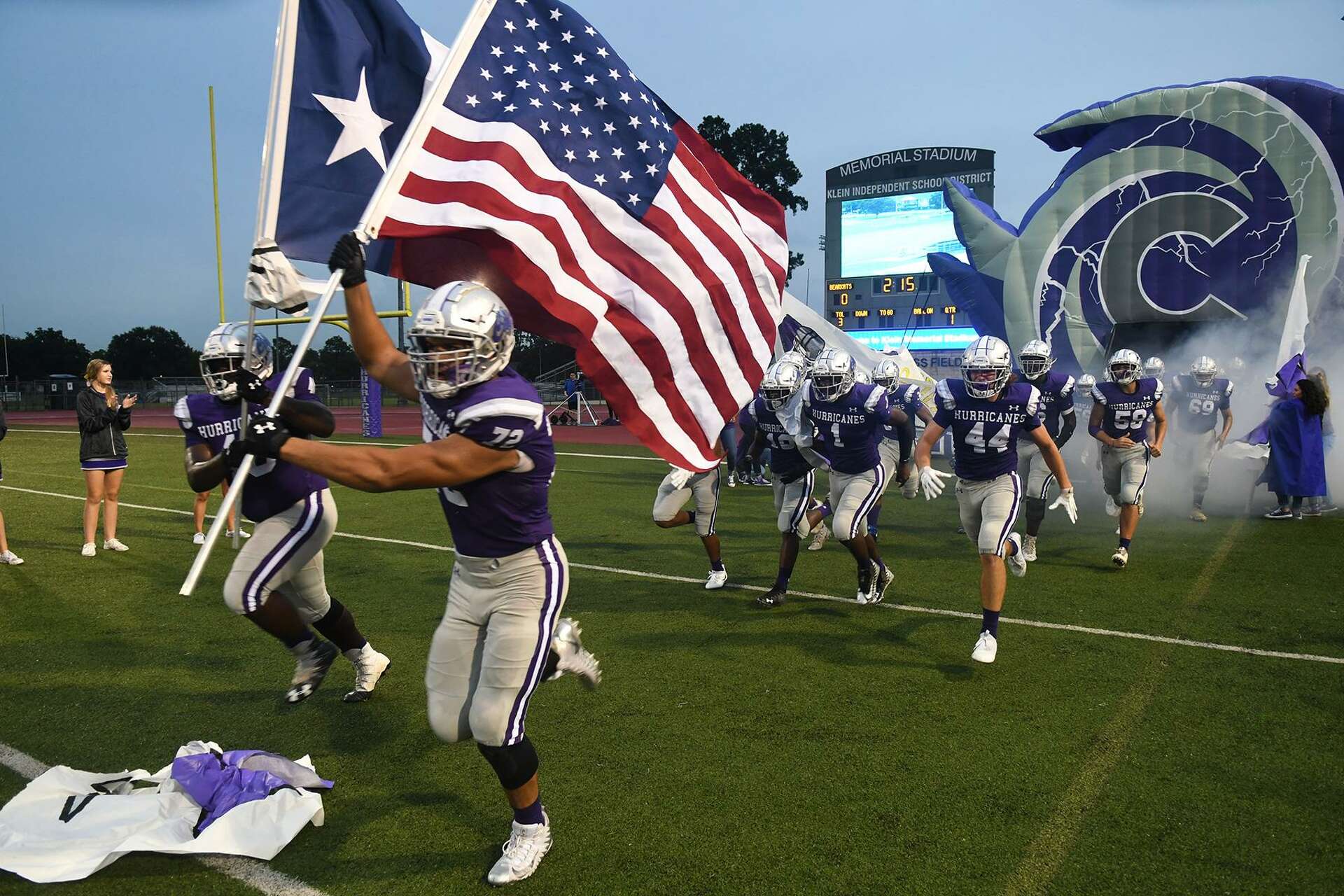 Klein Cain s first varsity football district game thrills team fans