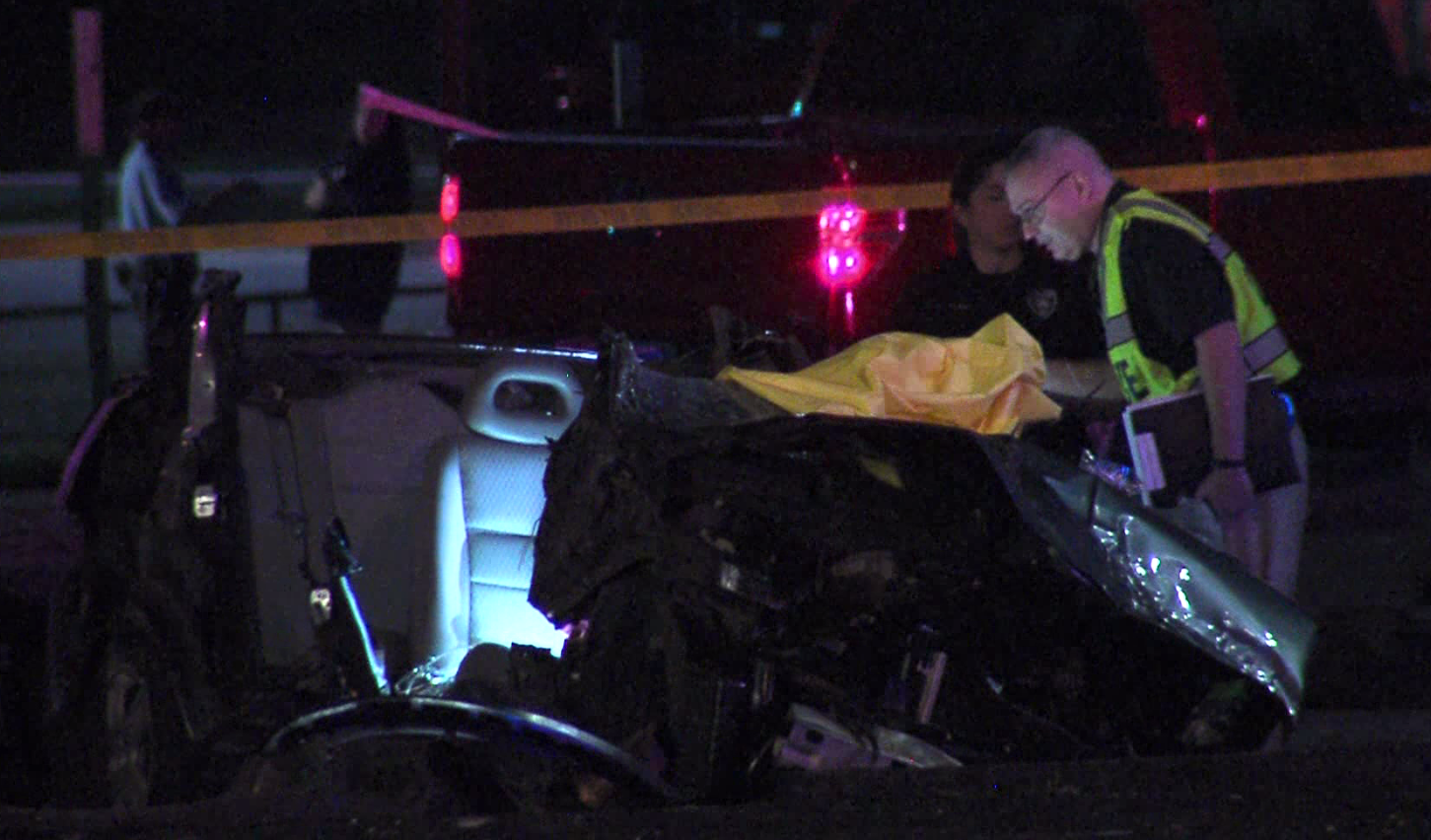 Sapd Woman Hospitalized After Crashing Into Pole Splitting It In Two