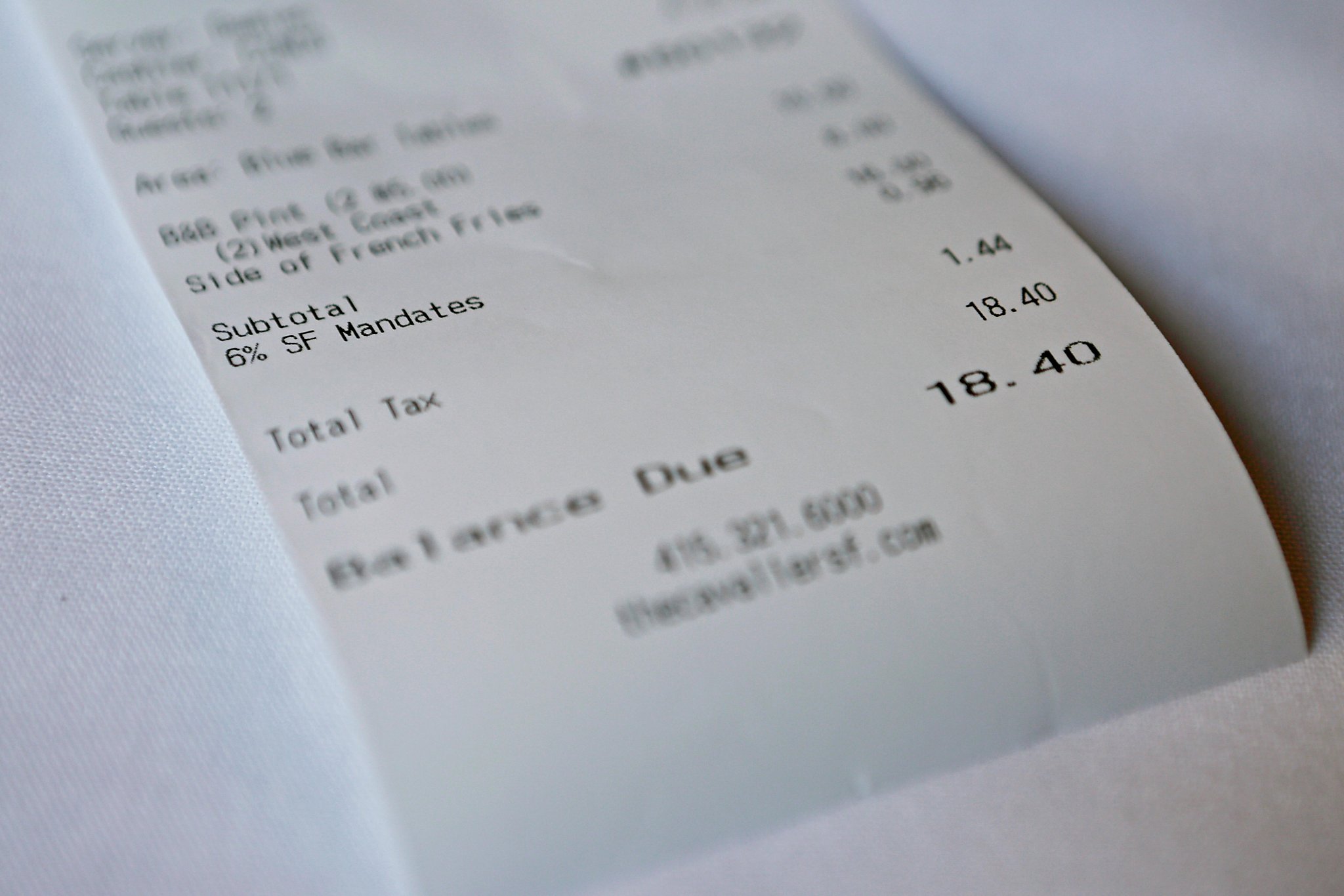 What s This S F Mandates Surcharge Doing On My Restaurant Check An Explainer