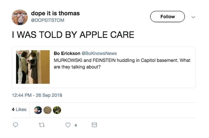 People wonder what Dianne Feinstein and Lisa Murkowski are whispering ...