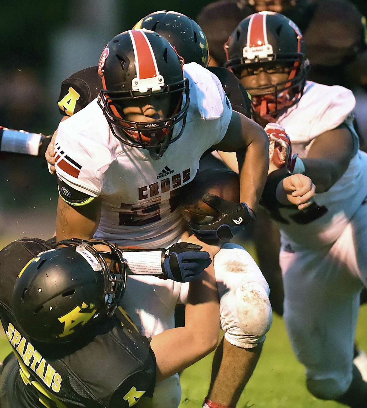 Amity football team scores SCC win over Wilbur Cross