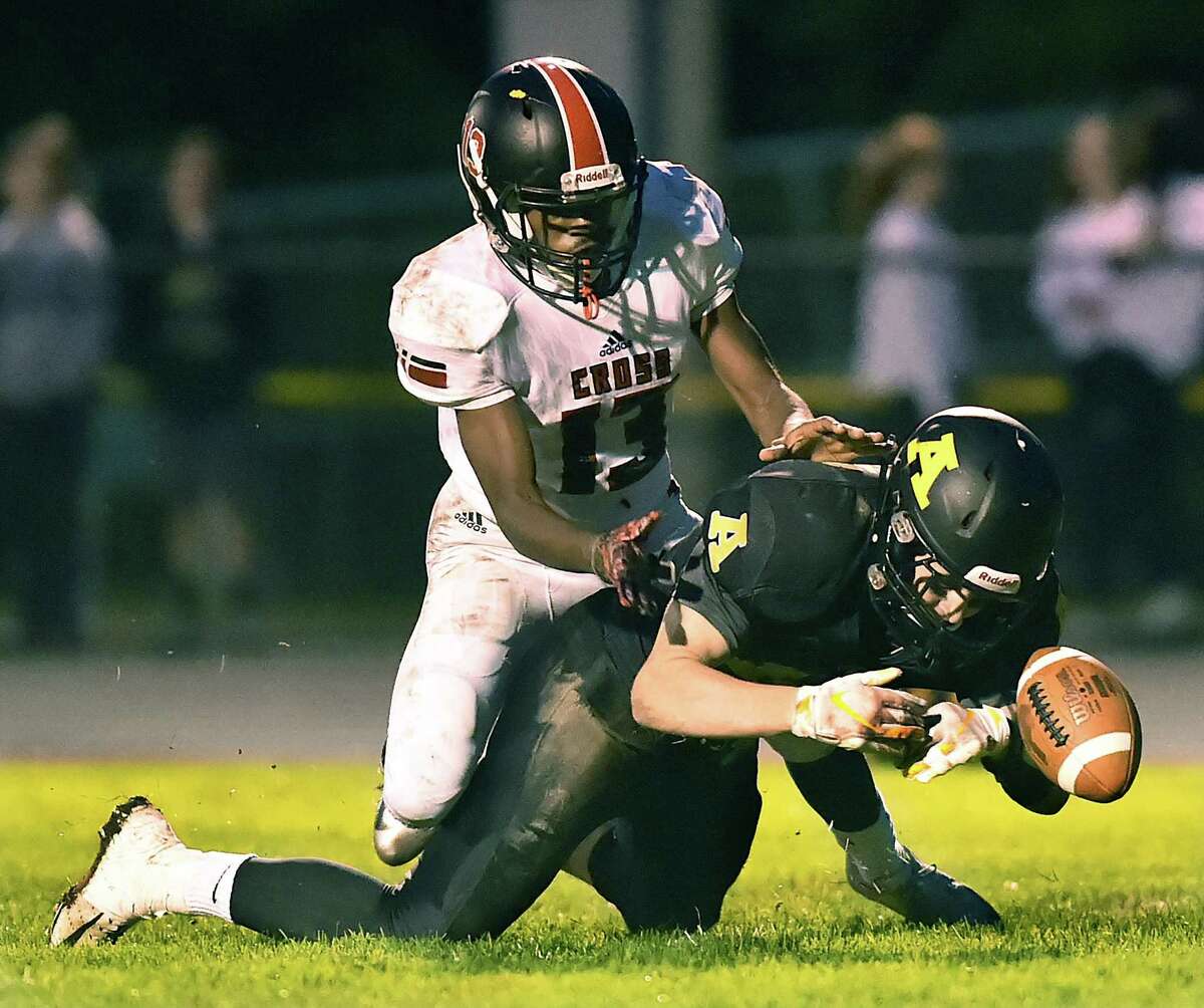 Amity football team scores SCC win over Wilbur Cross