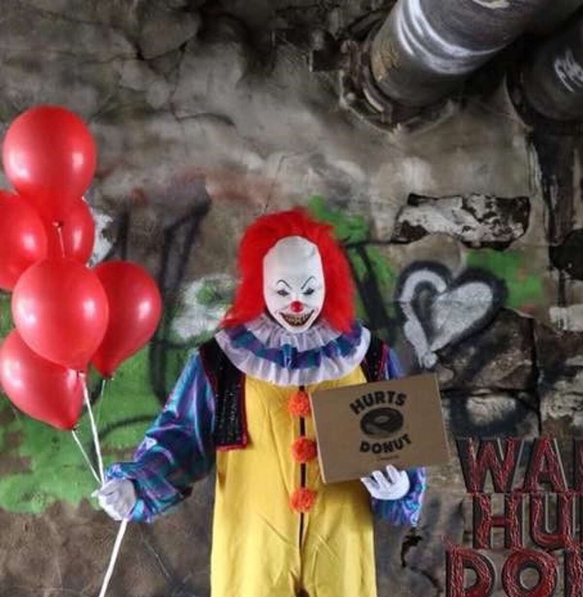 Houstonians freak out as scary clowns make unexpected doughnut deliveries