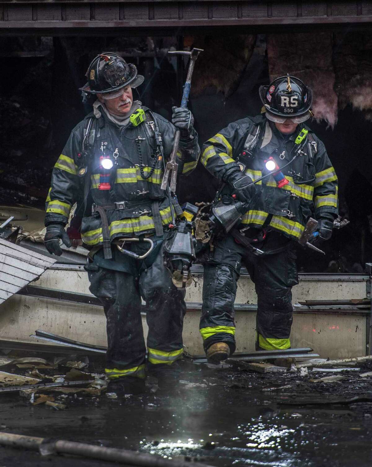 Flames gut a home in Albany