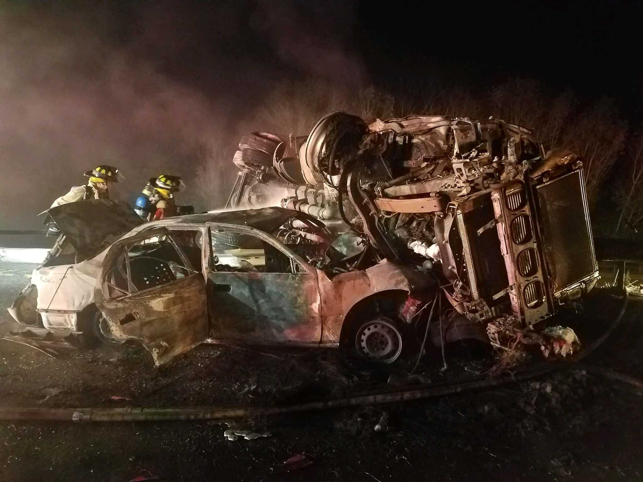 Beacon man dies in fiery I-84 crash
