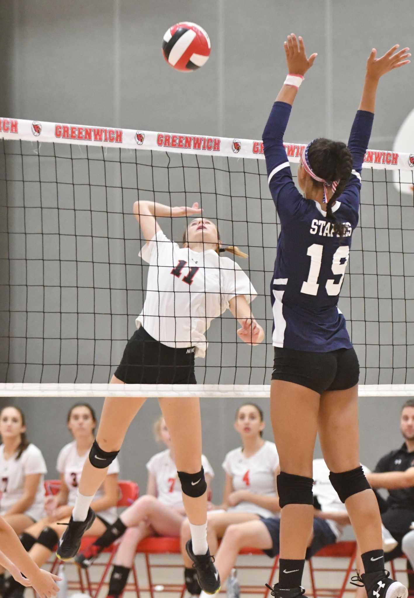 Greenwich girls volleyball team sweeps Staples